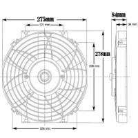 10" High Power Thermatic® Electric Fan (24V) (0151)